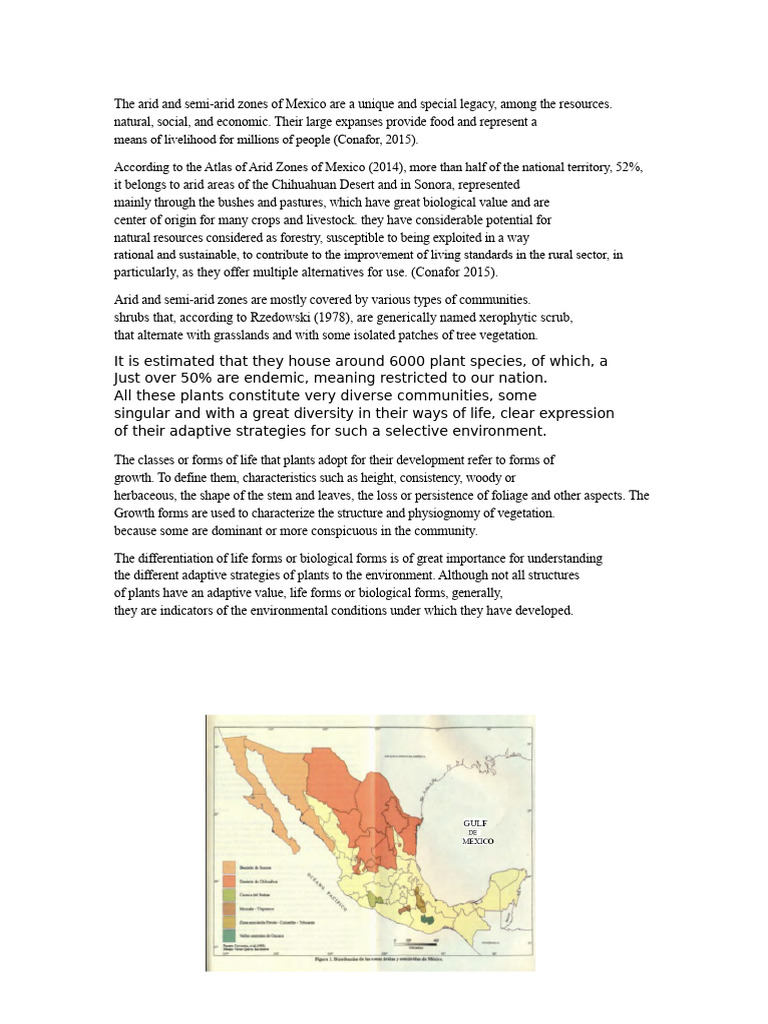 Arid and Semi-Arid Zones of Mexico | PDF | Desert | Soil