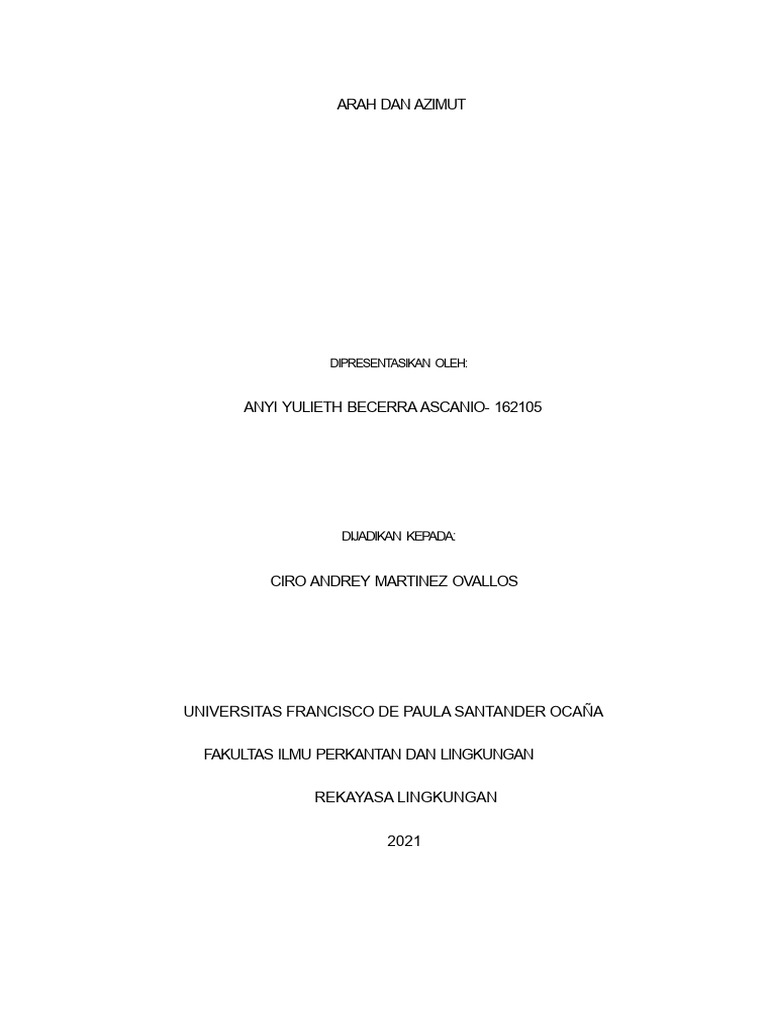 Arah Dan Azimut | PDF