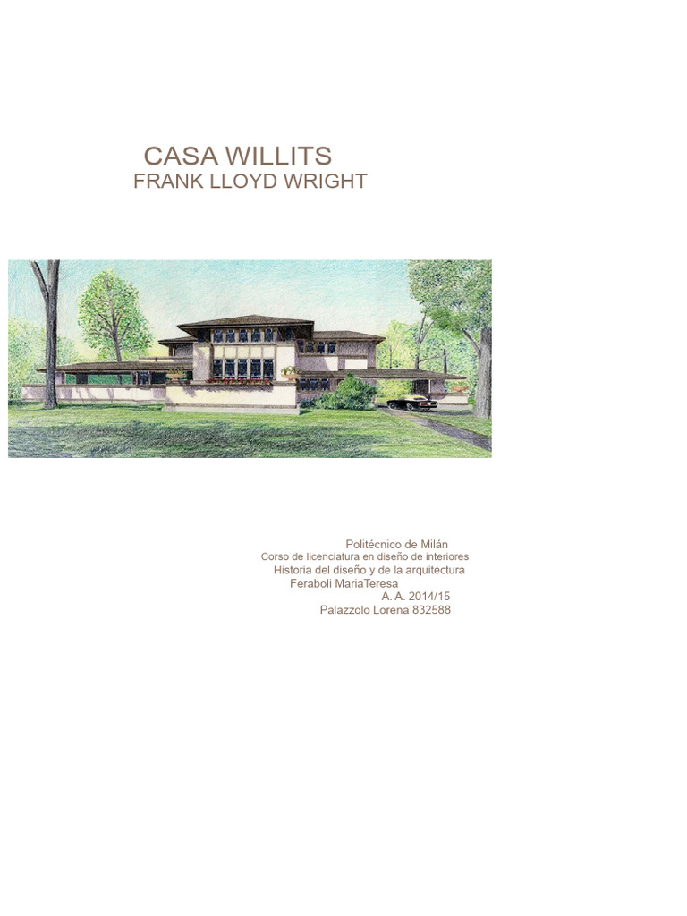 Casa Willits - Frank Lloyd Wright | PDF | Diseño arquitectonico | Arquitectura