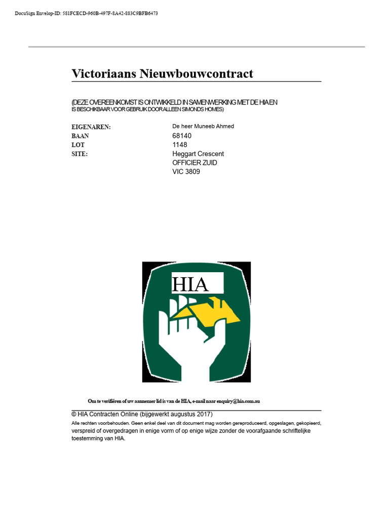 Getekend Hia Contract 1 | PDF