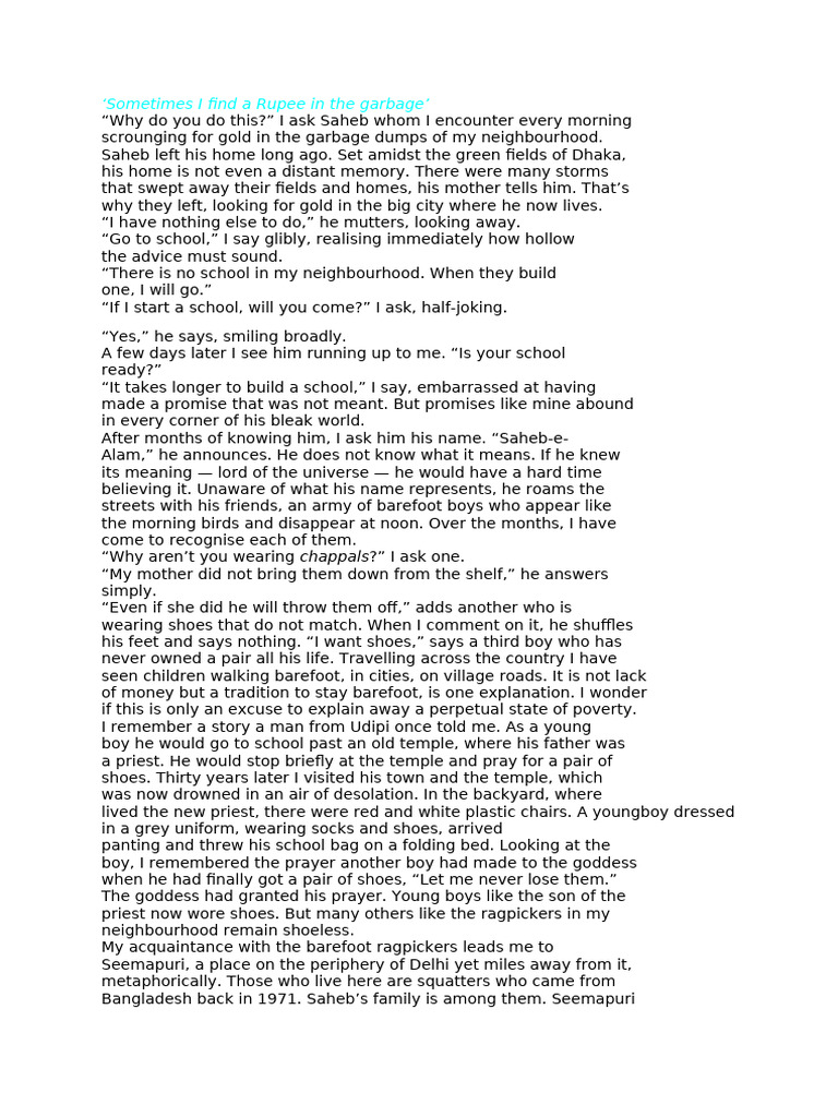 English Project Class 12 | PDF