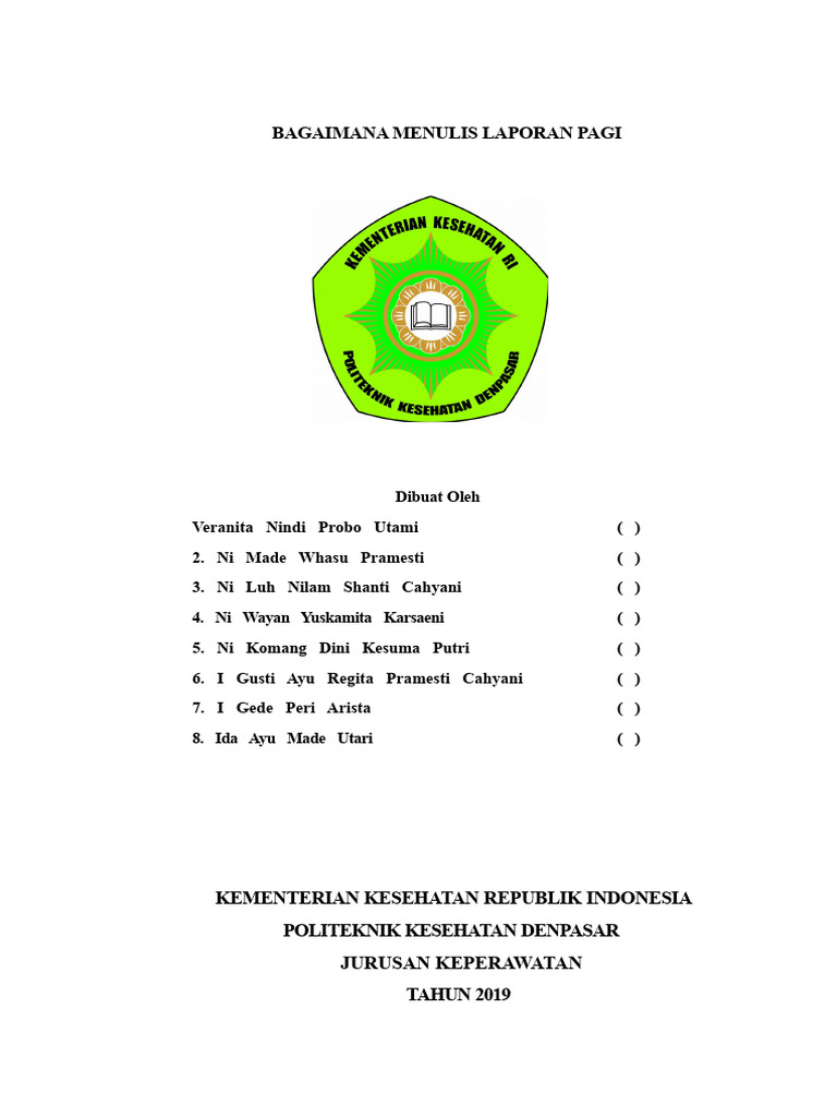 Kertas Cara Menulis Laporan Pagi | PDF