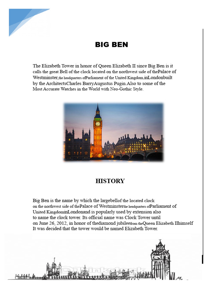 Big Ben: Facts and Dimensions | PDF | Palace Of Westminster