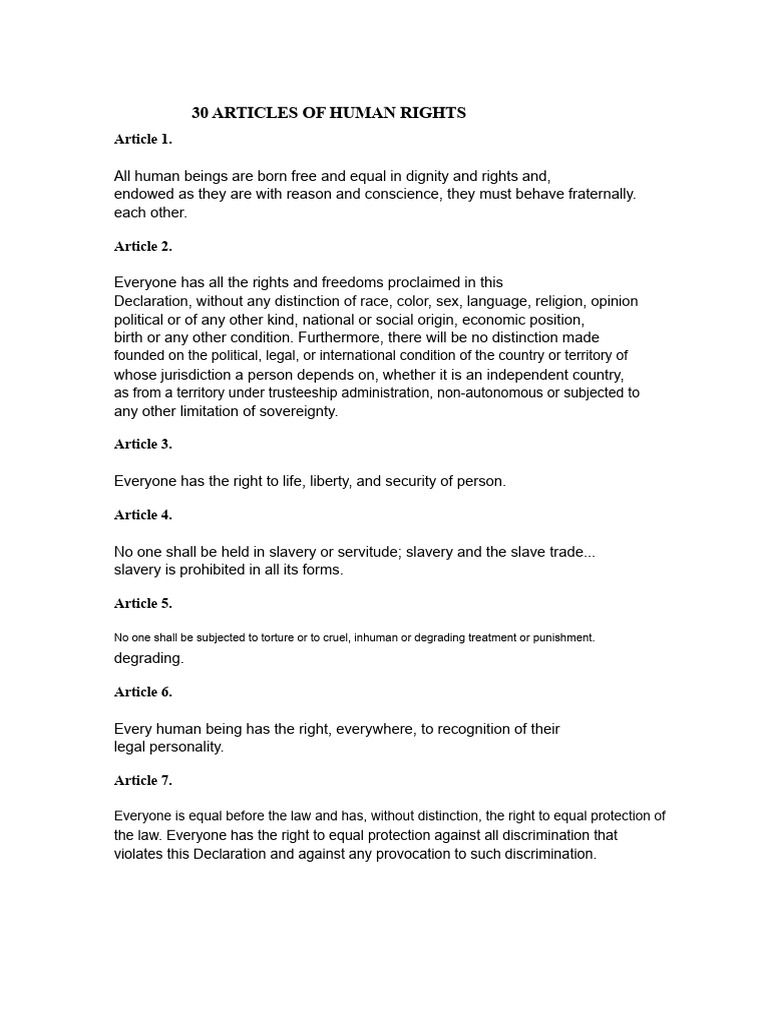 30 Articles of Human Rights | PDF | Cyrus The Great | Achaemenid Empire