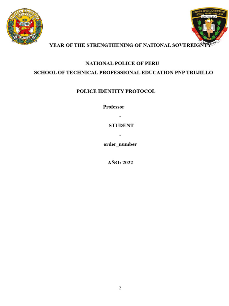 Police Identity Protocol | PDF | Identity Document | Police