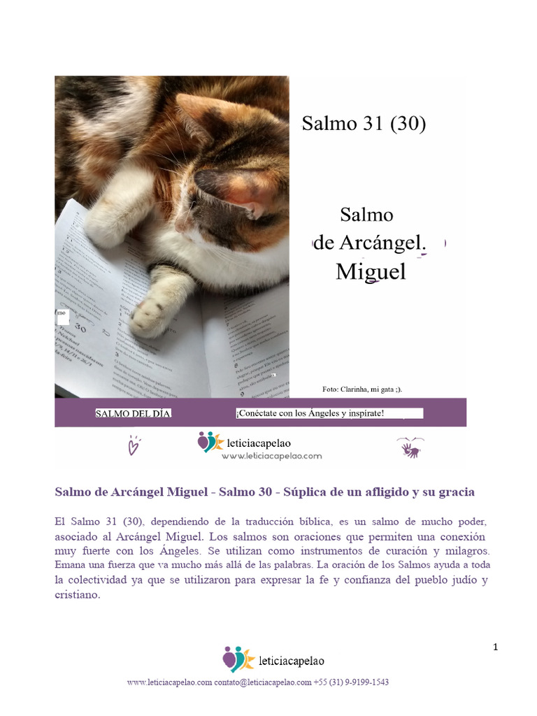 Salmo 30: Protección del Arcángel Miguel | PDF | Salmos | Miguel (Arcángel)