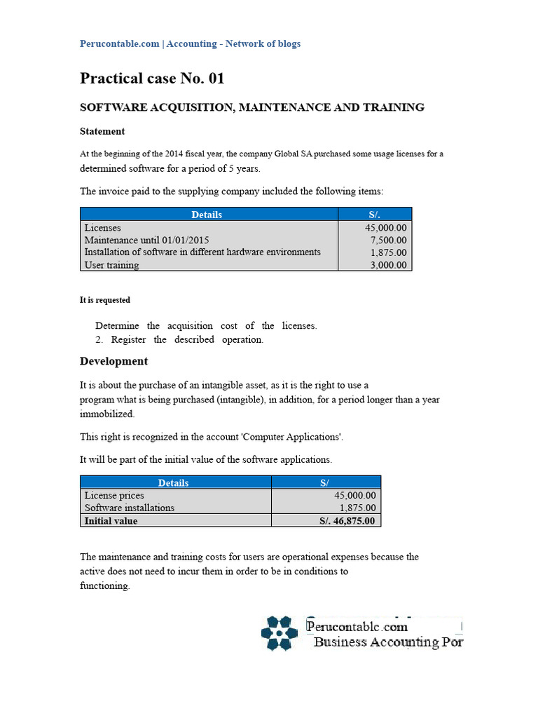 Accounting for Intangible Assets in Peru | PDF | Intangible Asset ...