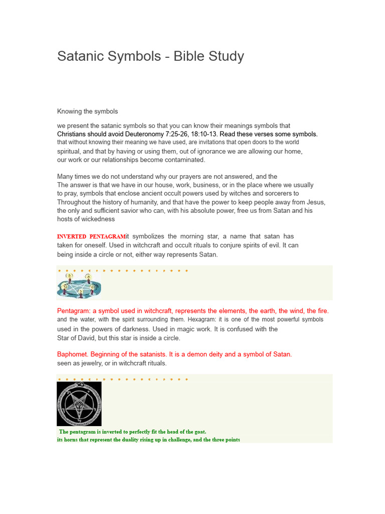 Preaching Symbols | PDF | Satan | Satanism
