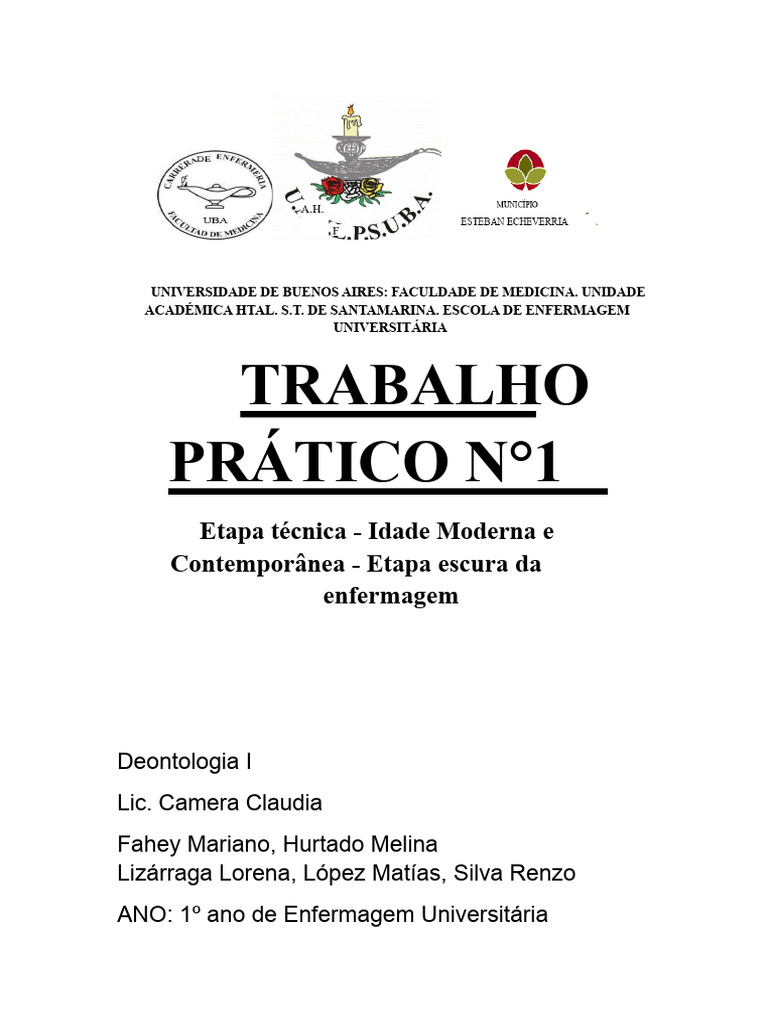 Etapas da Enfermagem: Idade Moderna e Contemporânea | PDF | Enfermagem ...