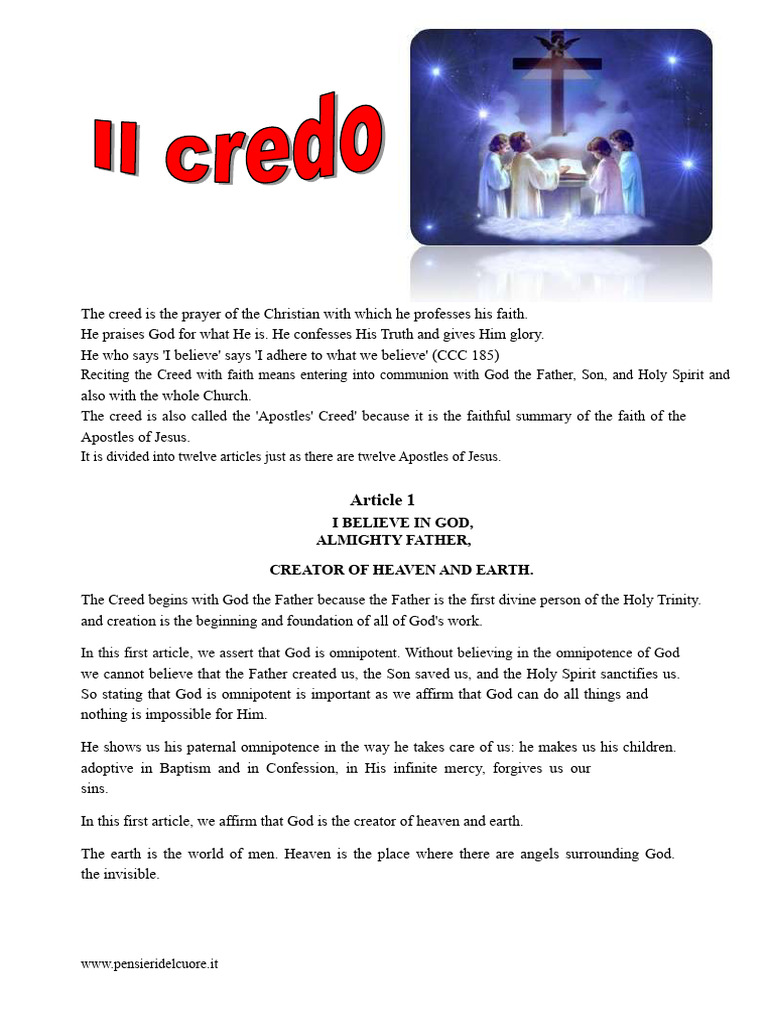 Understanding the Apostles' Creed | PDF | God In Christianity | God The ...