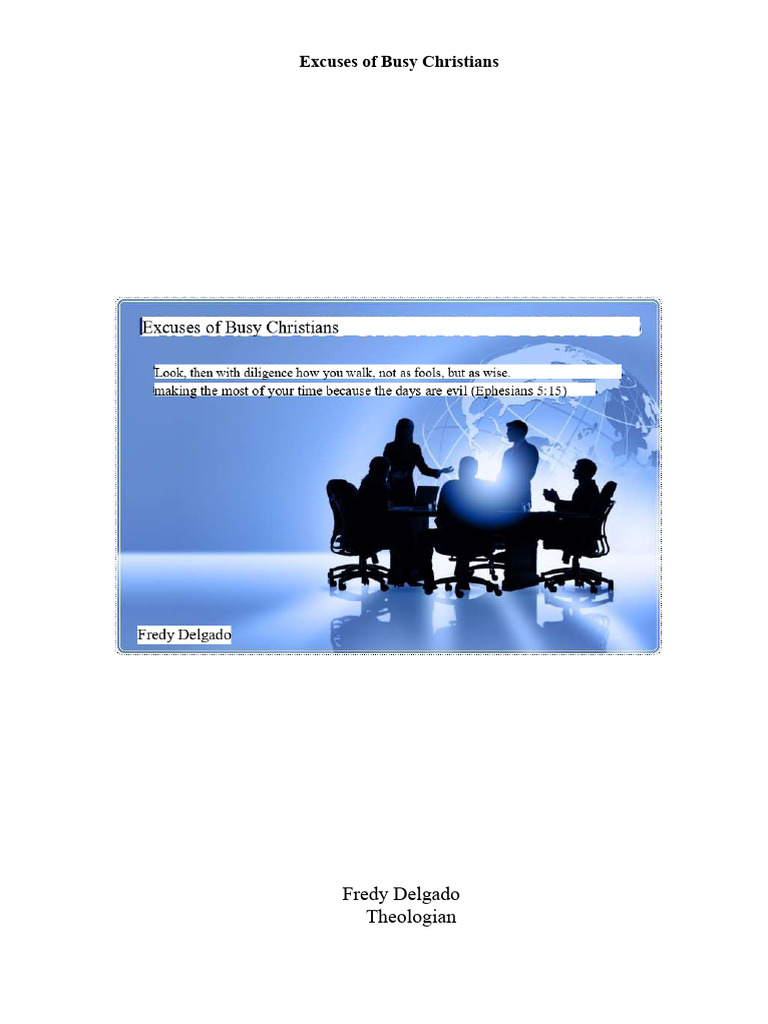 Excuses of Busy Christians | PDF | God In Christianity | Jesus