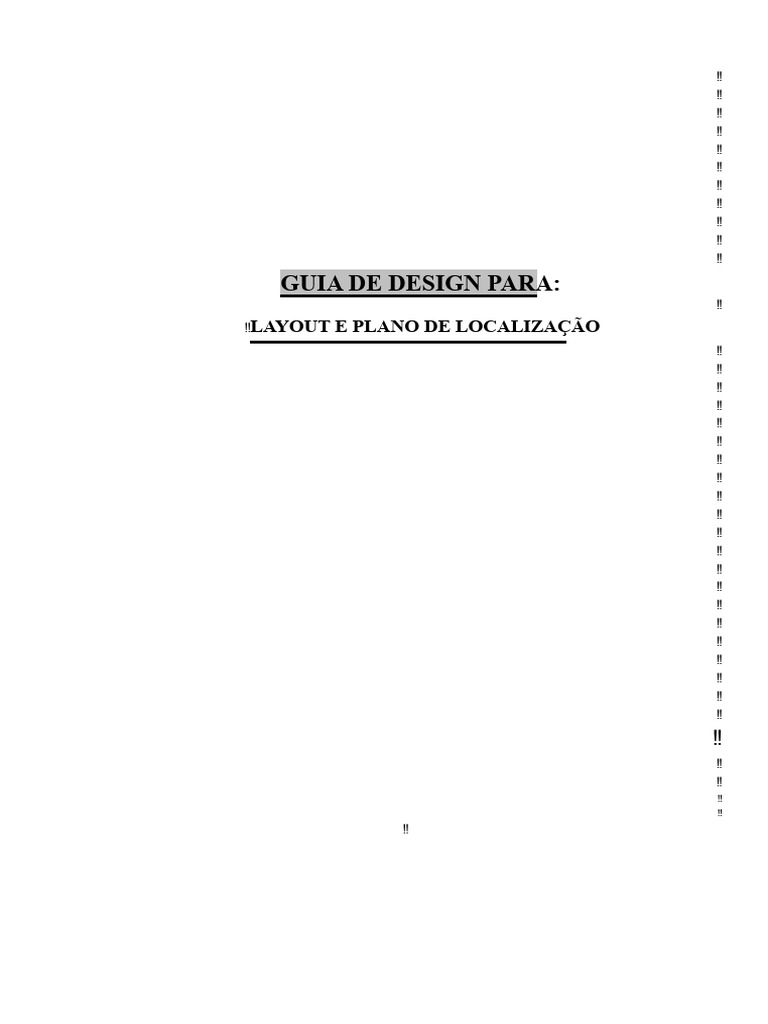 Guia de Design para Layout e Plano de Localização | PDF | Bomba ...