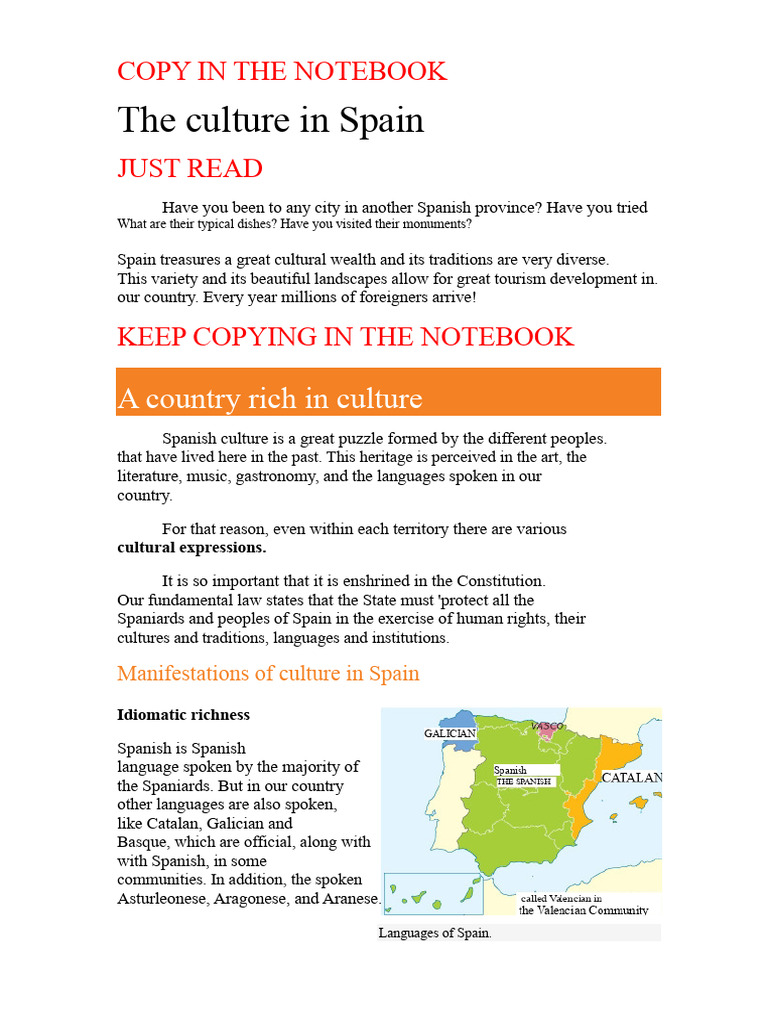 Exploring Spain's Rich Cultural Diversity | PDF