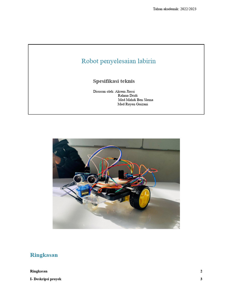 Robot Pemecah Labirin Otonom 2023 | PDF