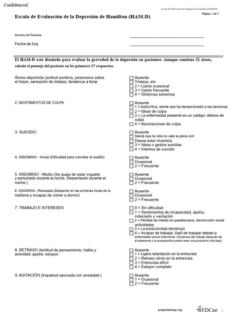 Escala de Calificación de Depresión de Hamilton H - 2019-09-04 - 1733 ...