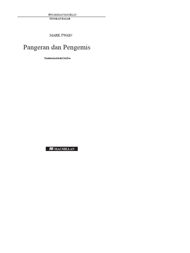 Pangeran Dan Pengemis - Bab Contoh | PDF
