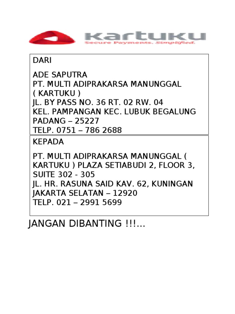 Jangan Dibanting | PDF