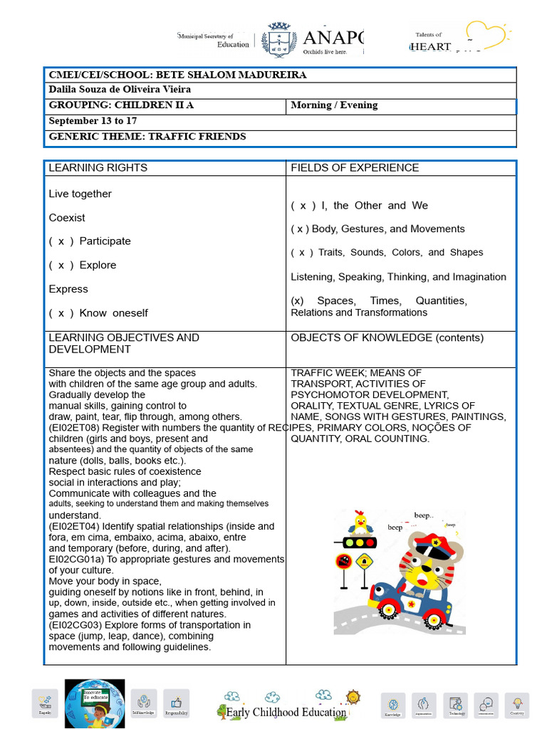 Lesson Plan Traffic | PDF | Traffic