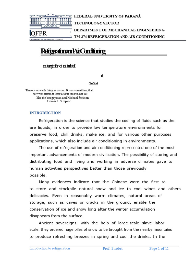 Class 01 - Introduction To Refrigeration - Refrigeration and Air ...