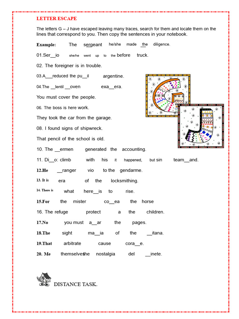 Example:: Letter Escape | PDF