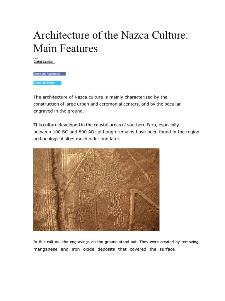 Nazca Culture Architecture Overview | PDF