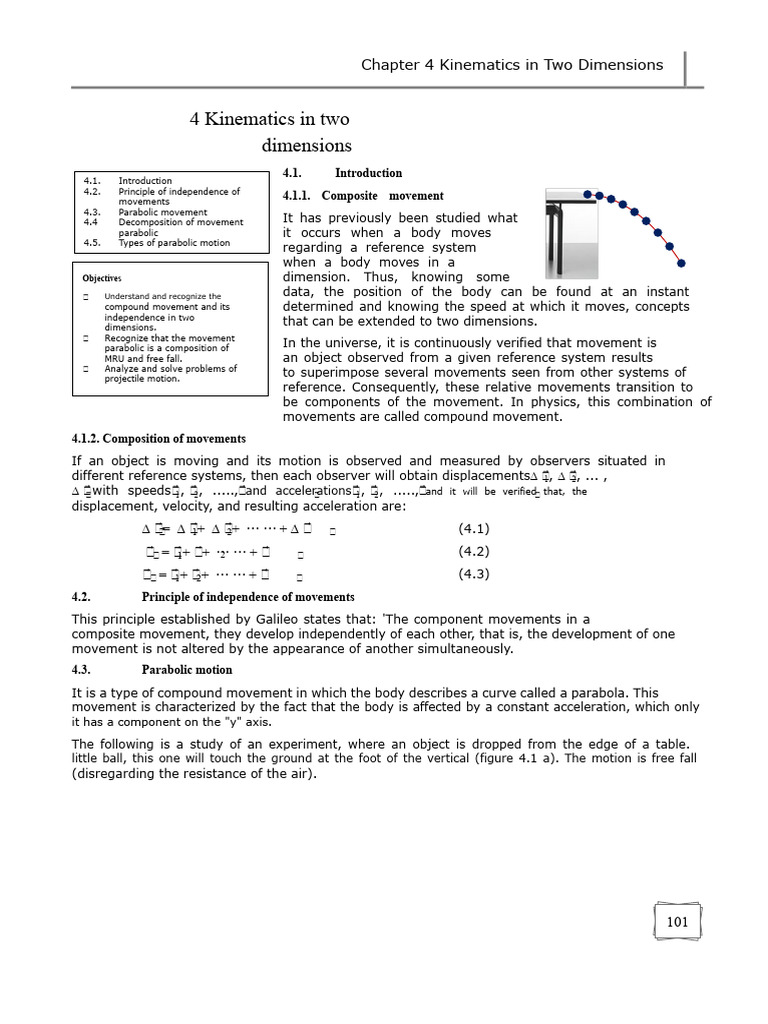 Kinematics: Parabolic Motion Explained | PDF | Kinematics | Acceleration