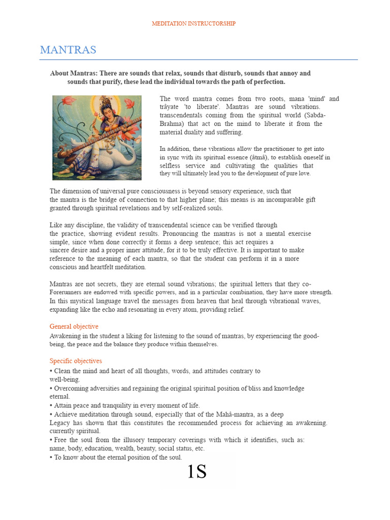 Understanding Mantras in Meditation | PDF | Mantra | Meditation