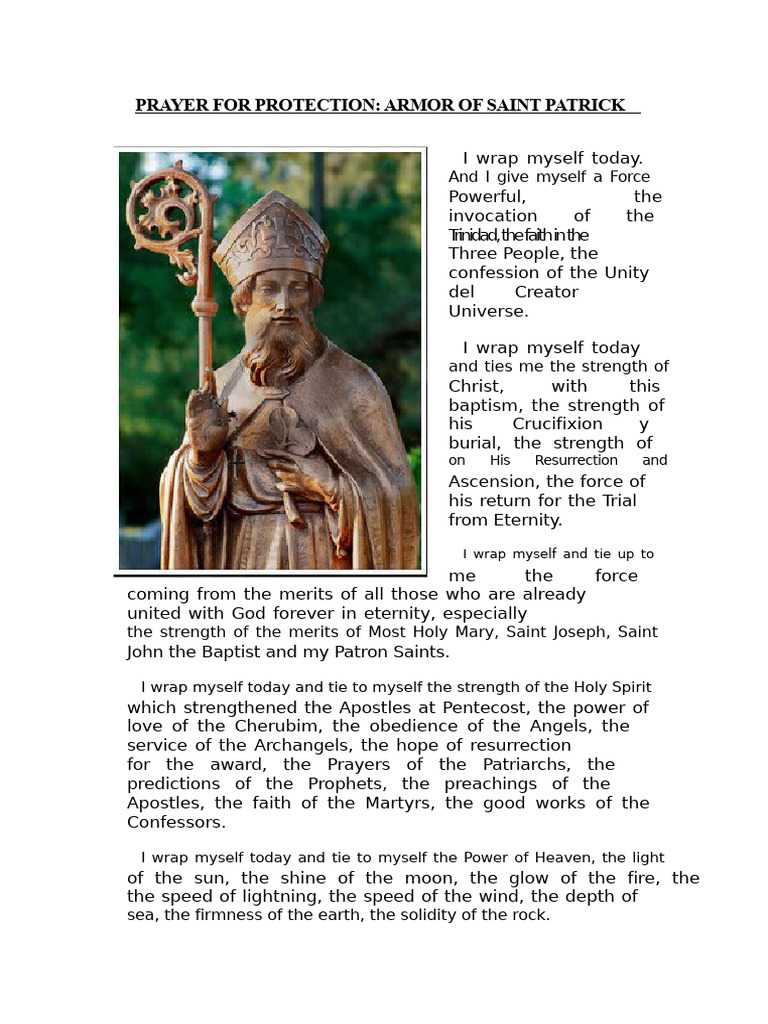 Prayer of Protection Shield of Saint Patrick | PDF | Saint | Jesus