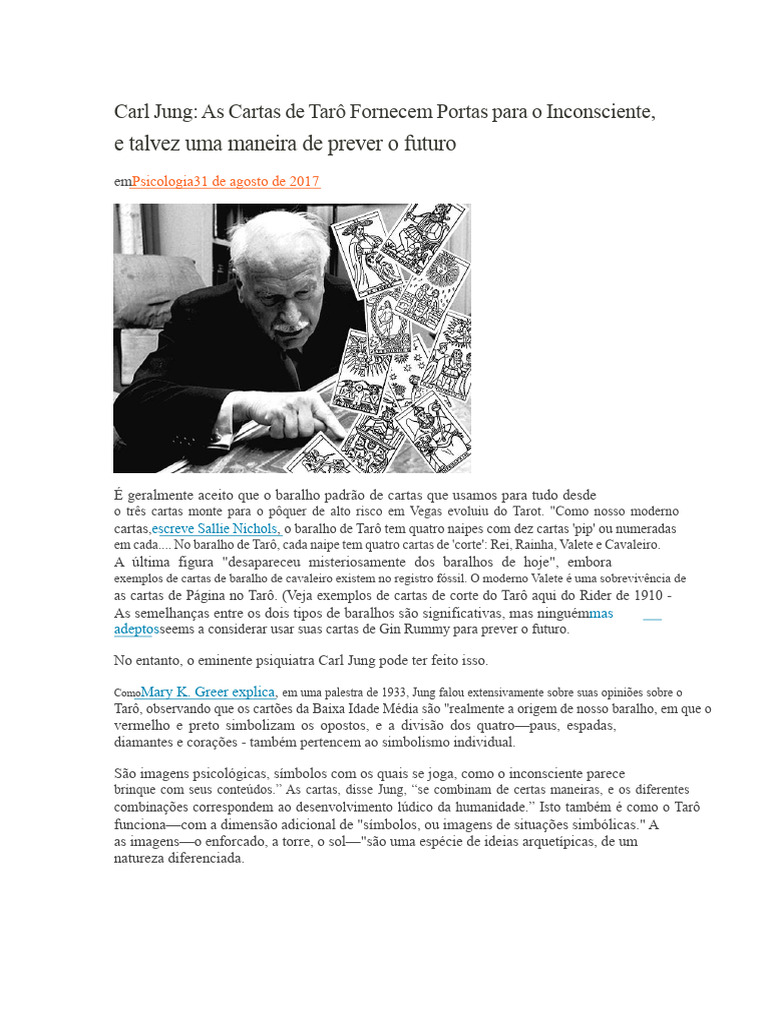 Carl Jung Tarot | PDF | Tarô | Carl Jung