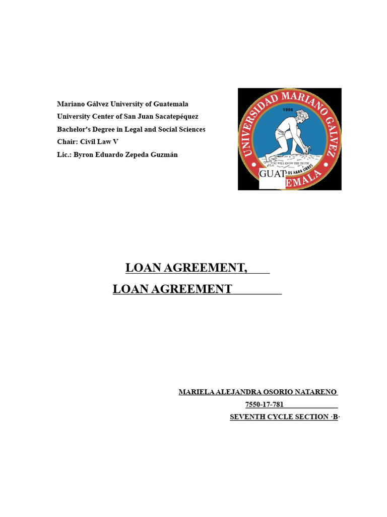Loan and Commodatum Contract | PDF | Loans | Interest