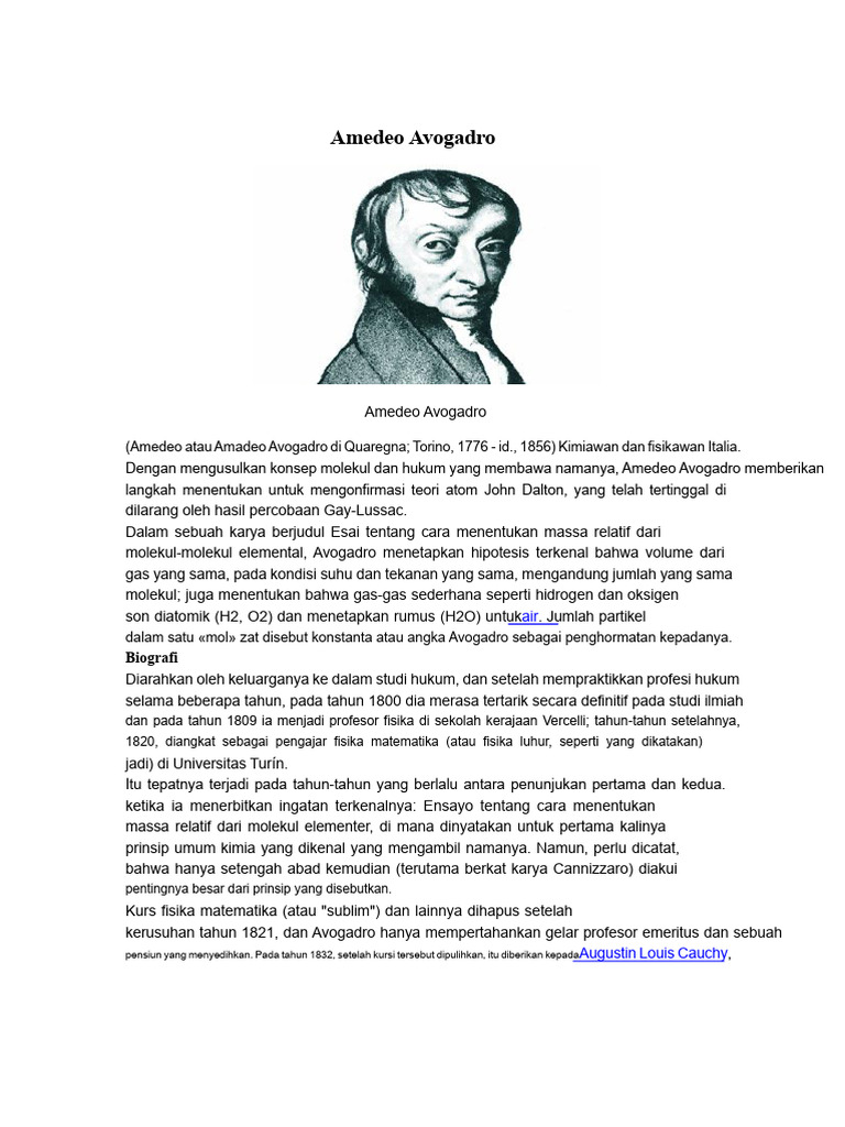 Amedeo Avogadro | PDF