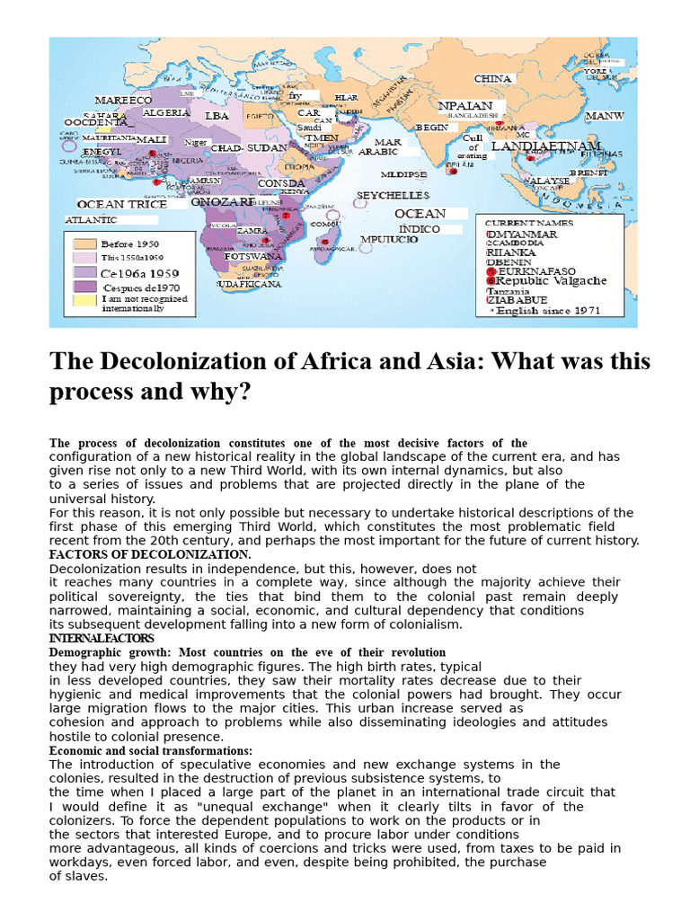 The Decolonization of Africa and Asia | PDF | Decolonization | Nationalism