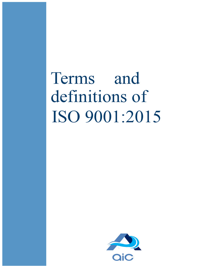 3 Terms and Definitions ISO | PDF | Audit | Quality Management