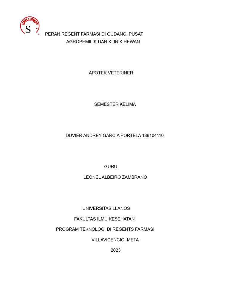 Peran Regen Farmasi Di Veteriner | PDF