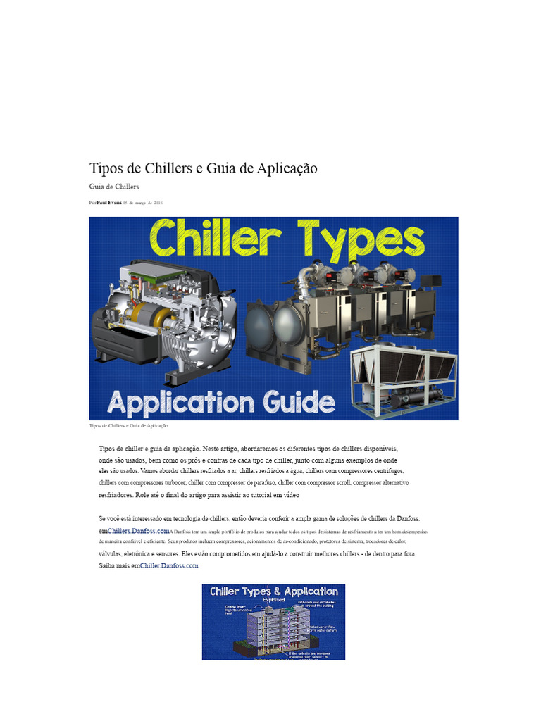 Tipos de Chillers e Suas Aplicações | PDF | Refrigeração | Geladeira