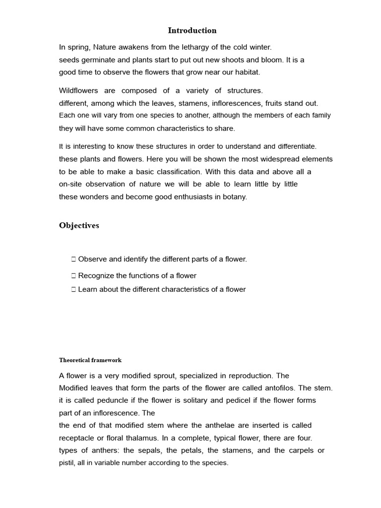 Understanding Flower Structures and Types | PDF | Flowers | Petal
