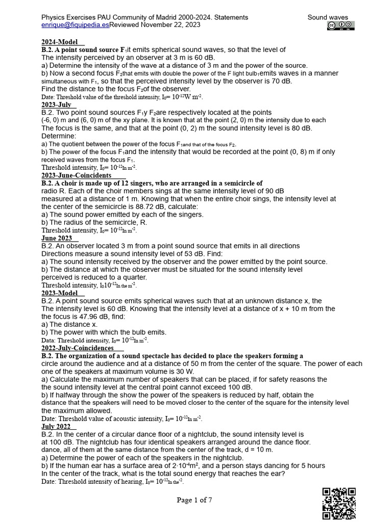 F3.3 PAU Sound Waves | PDF | Sound | Decibel
