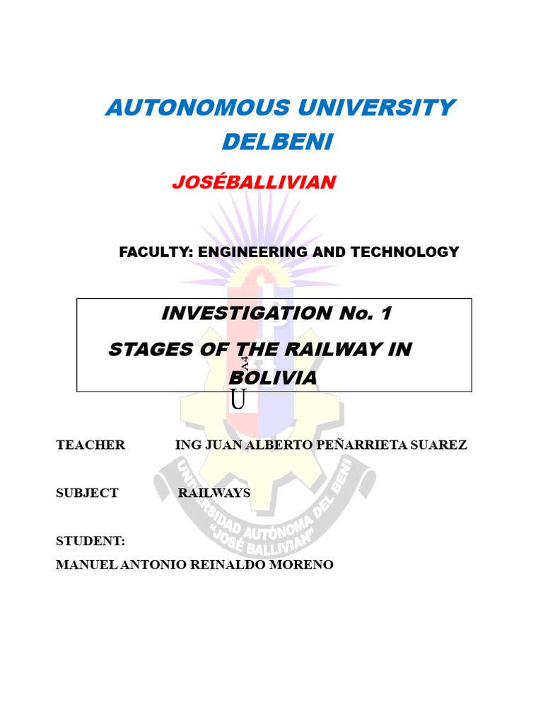 Stages of Bolivia's Railway Development | PDF | Bolivia | Economies