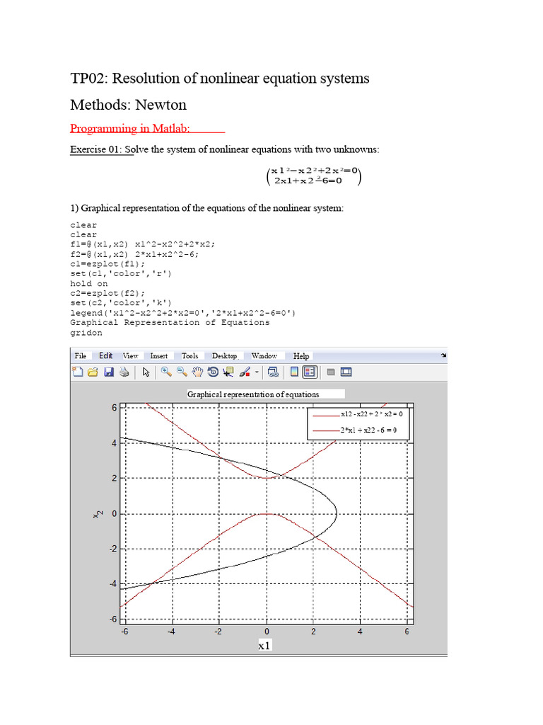 TP02 Newton's Method | PDF | Vector Autoregression | Function (Mathematics)