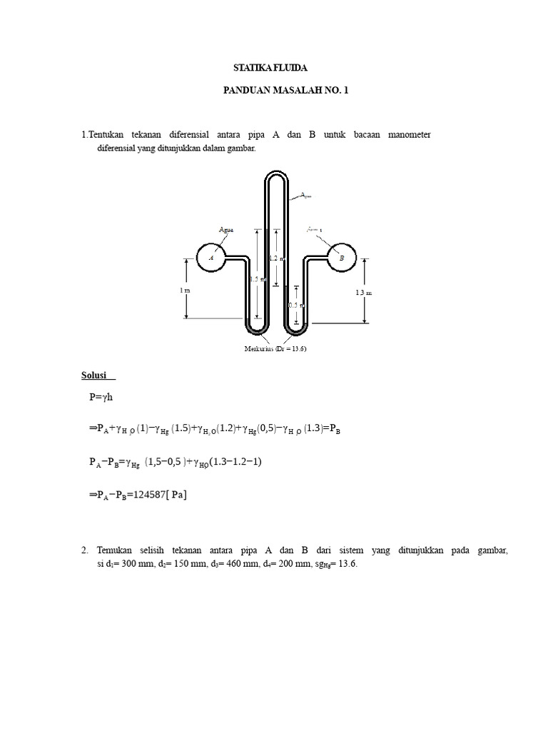 Panduan Masalah Statika Fluida | PDF