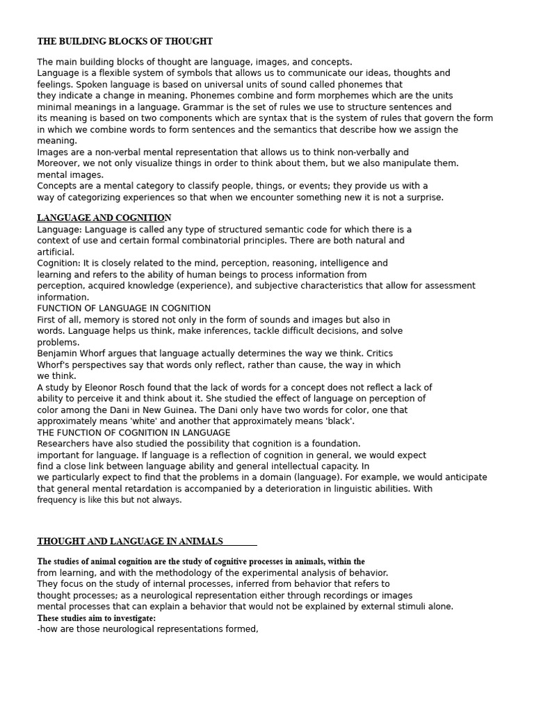 The Building Blocks of Thought | PDF | Psychotherapy | Semantics