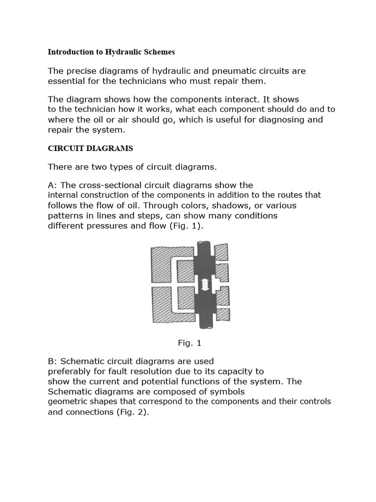 Introduction To Hydraulic Schemes | PDF | Valve | Pump
