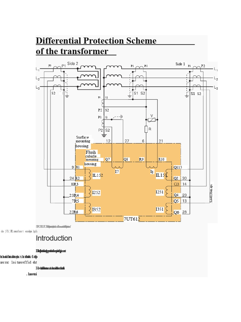 Differential Protection Scheme of The Transformer | PDF | Relay ...