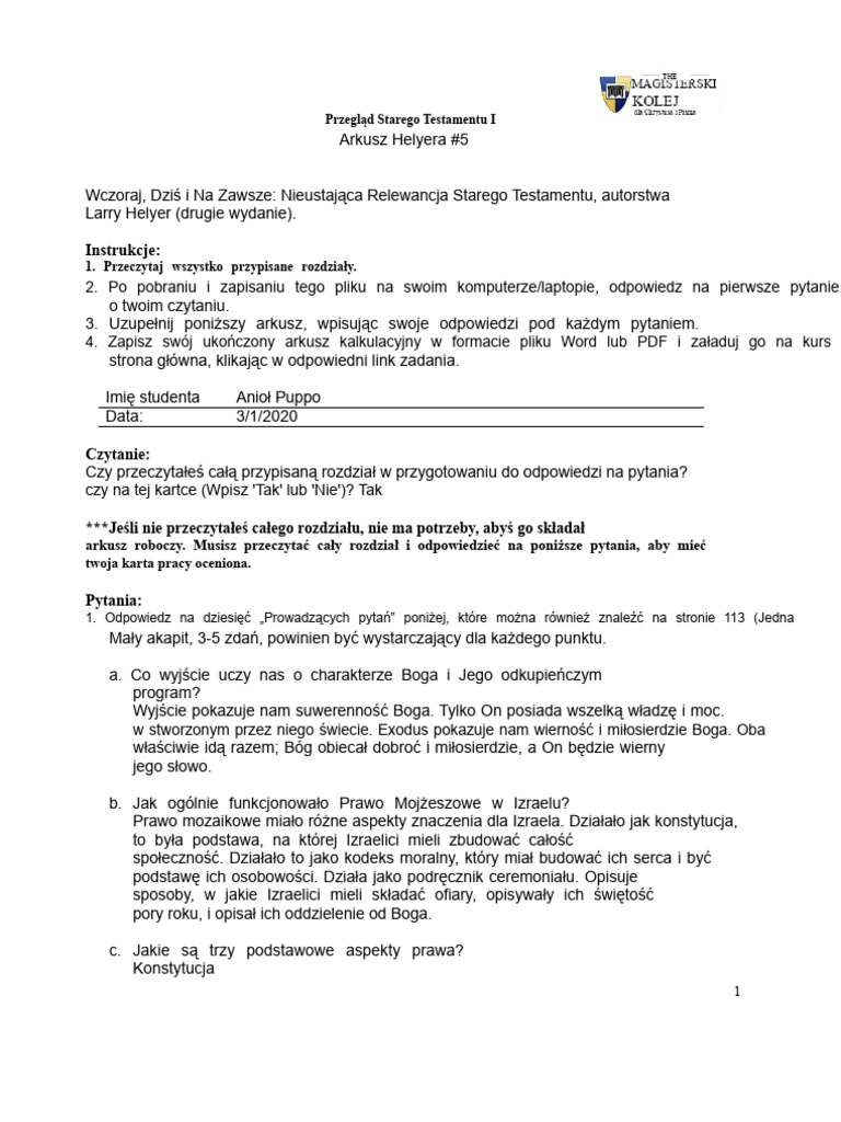 B101 Helyer Arkusz roboczy 5.2 | PDF