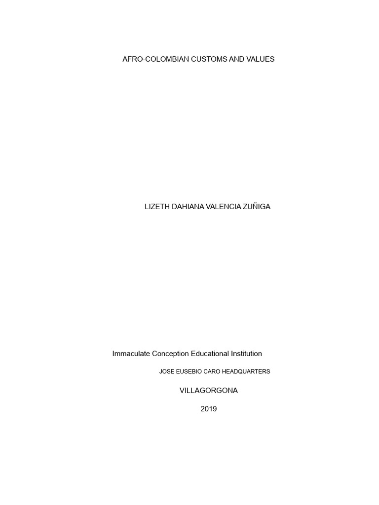Afro-Colombian Customs and Values | PDF | Colombia