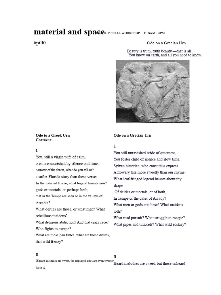 Ode On A Grecian Urn - John Keats | PDF