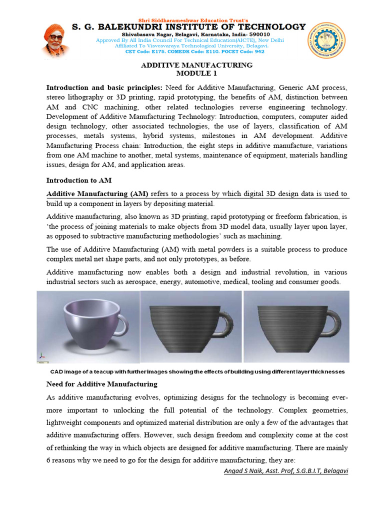 Overview of Additive Manufacturing Processes | PDF | 3 D Printing ...