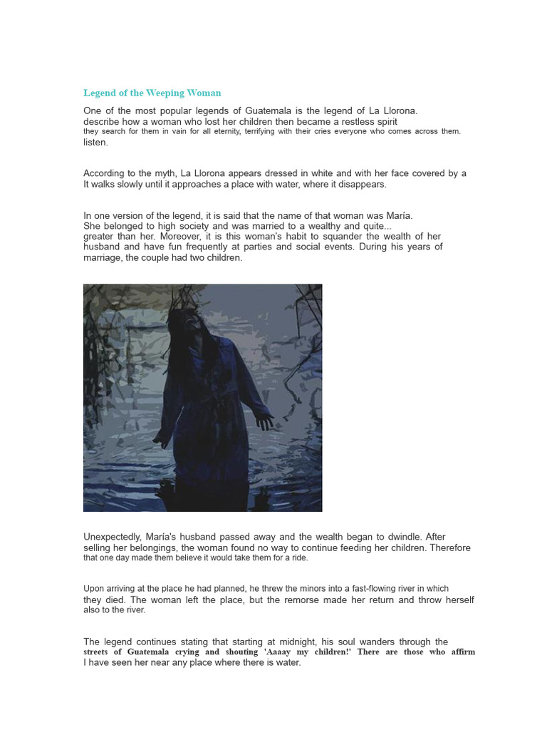 Legend of La Llorona | PDF | Folklore