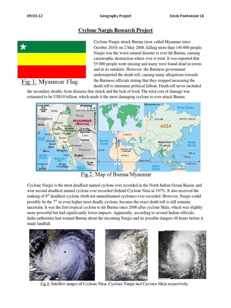 Cyclone Nargis Research Project | PDF | Eye (Cyclone) | Tropical Cyclones