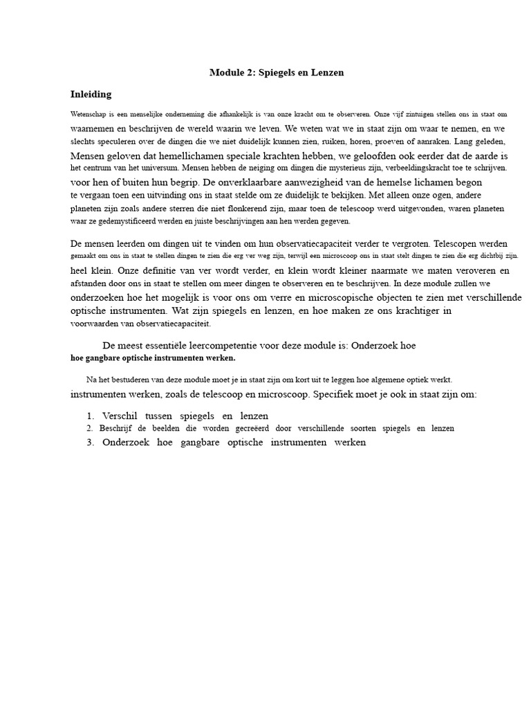 Q2 Module 2 Spiegels en Lenzen | PDF